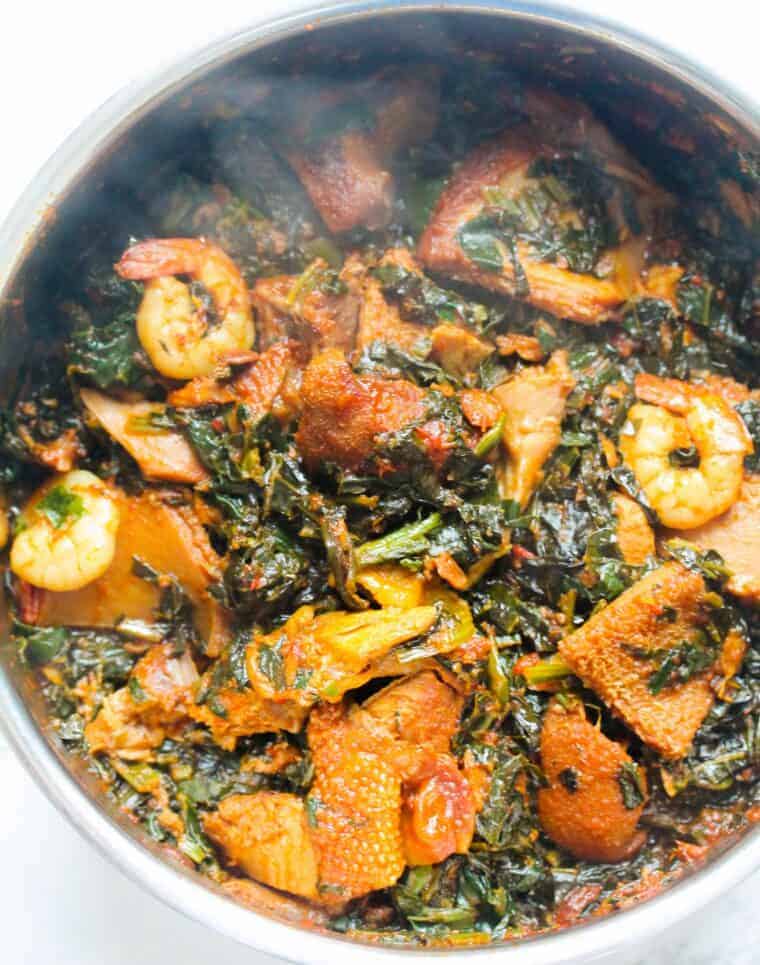 Efo Riro (Nigerian Spinach Stew Recipe) - Sims Home Kitchen