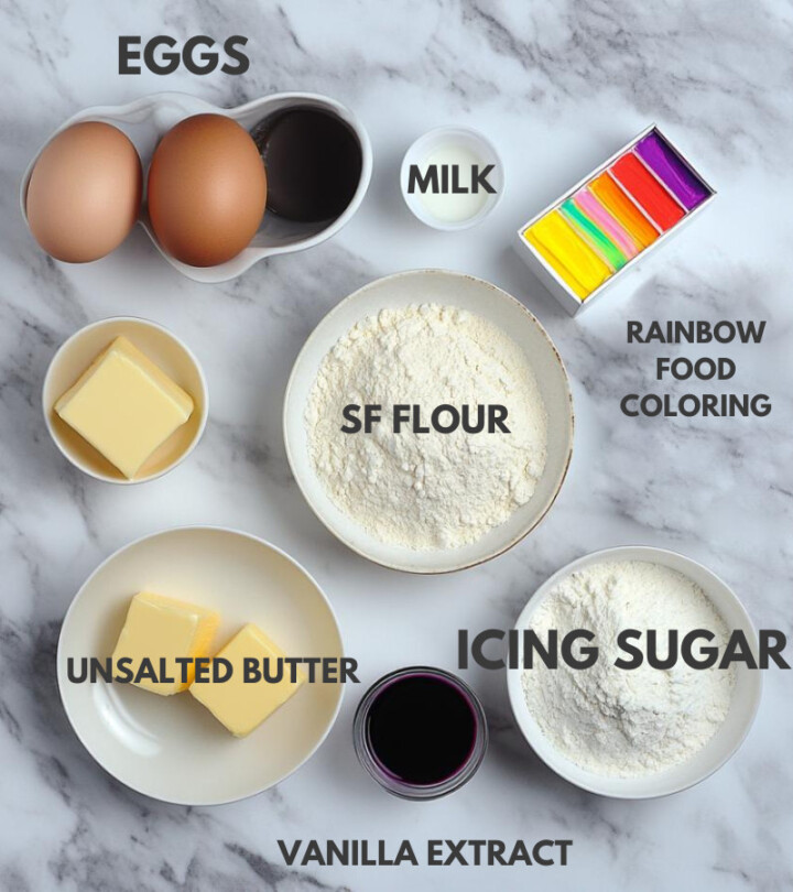 Rainbow Birthday Cake with Sprinkles - Sims Home Kitchen