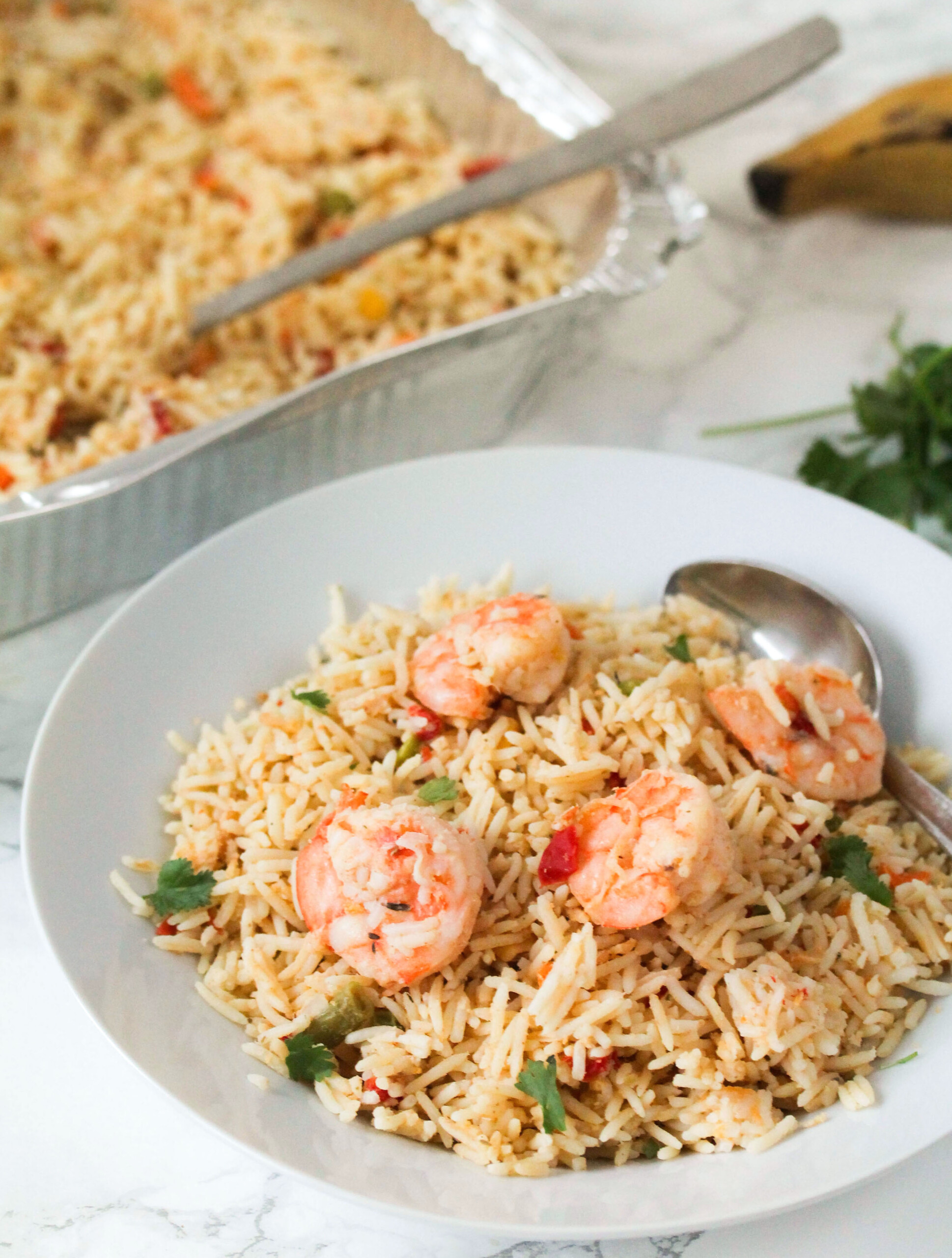 Coconut Fried Rice with Shrimp - Sims Home Kitchen