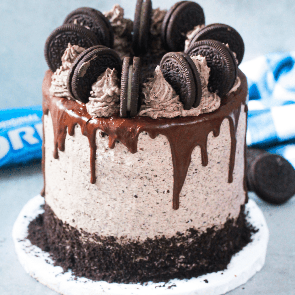 Chocolate Oreo Drip Cake with Oreo Frosting - Sims Home Kitchen