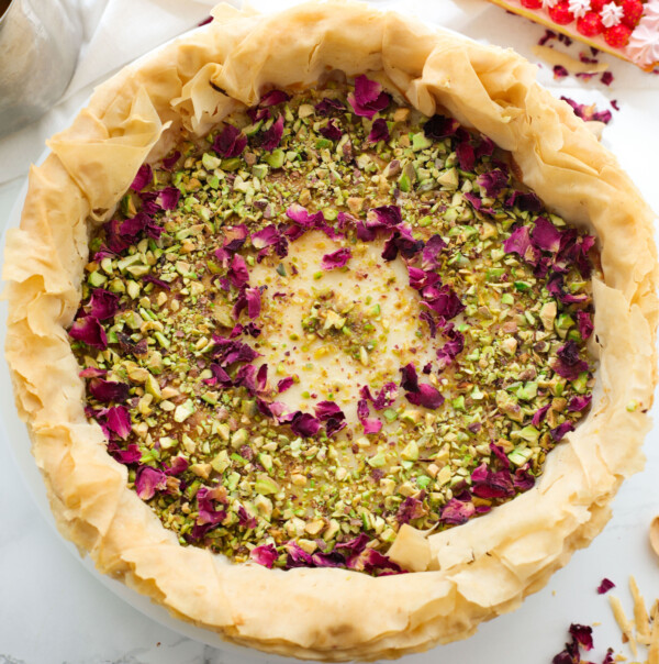 Baked Baklava Cheesecake - Sims Home Kitchen