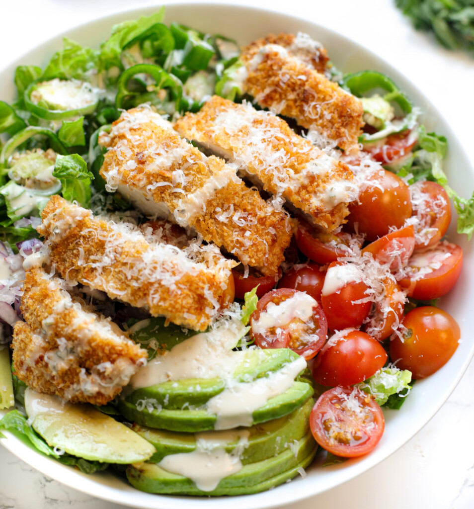 Easy Crispy Chicken Salad | Sims Home Kitchen