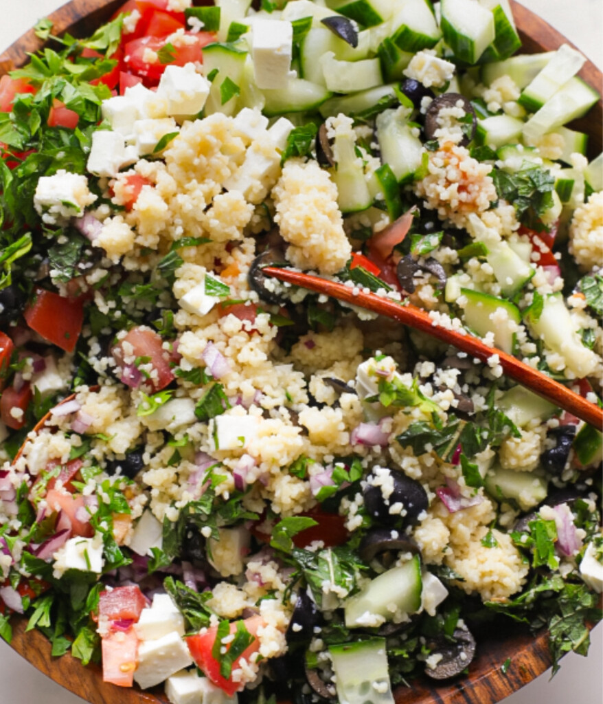 Couscous Feta and Olive Salad - Sims Home Kitchen