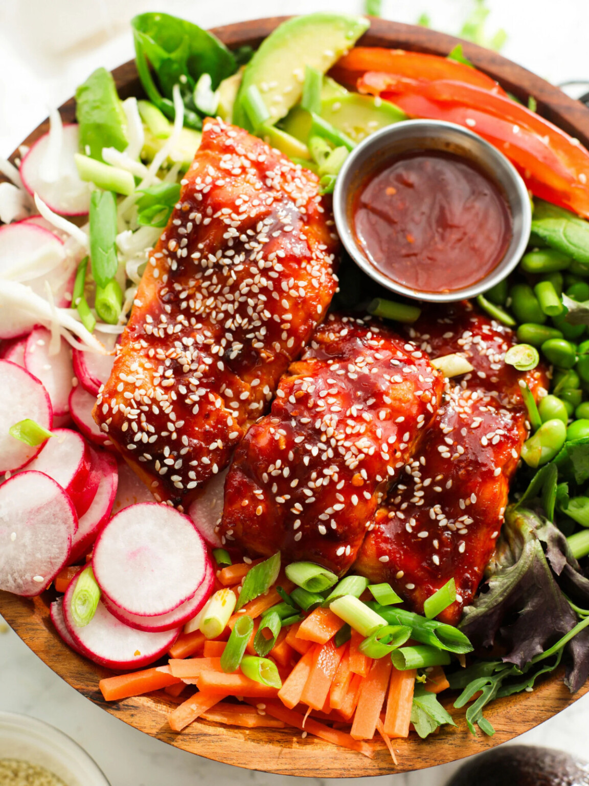 Firecracker Salmon Salad Bowl - Sims Home Kitchen