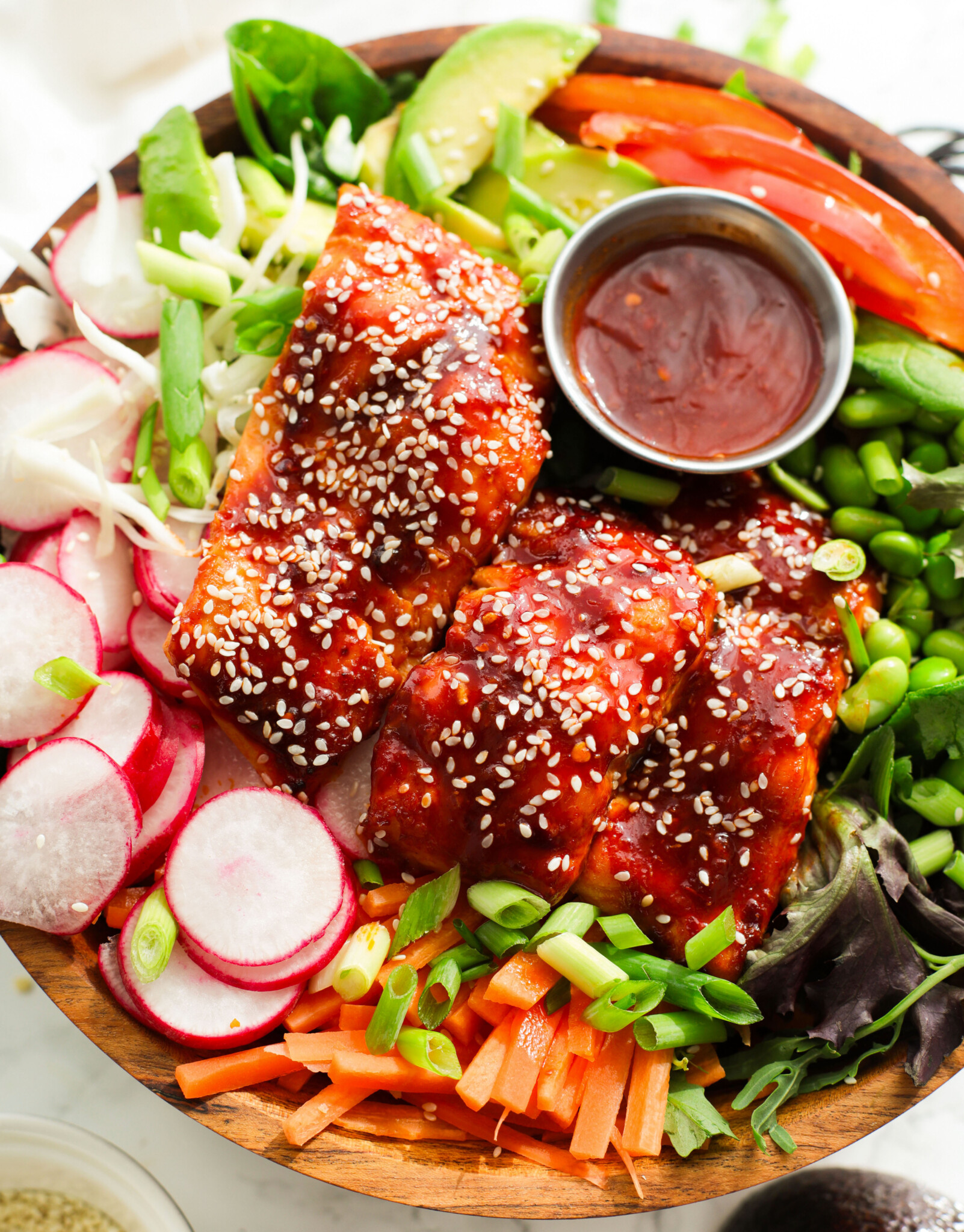 Firecracker Salmon Salad Bowl | Sims Home Kitchen