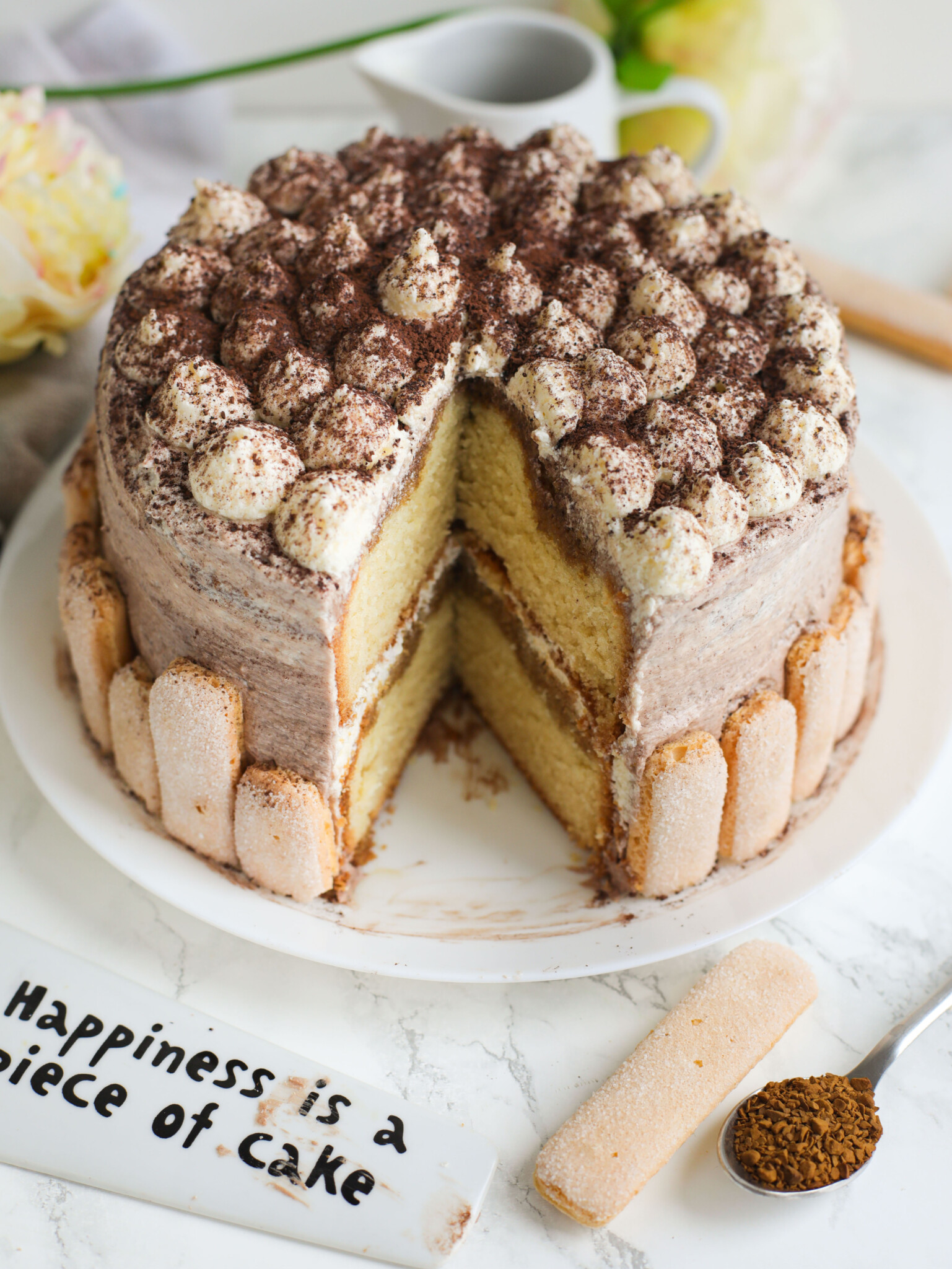 Easy Tiramisu Cake with Ladyfingers | Sims Home Kitchen