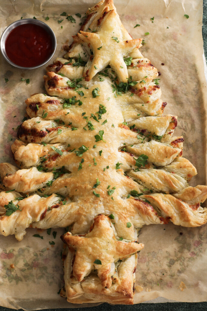 Cheese Puff Pastry Christmas Tree - Sims Home Kitchen