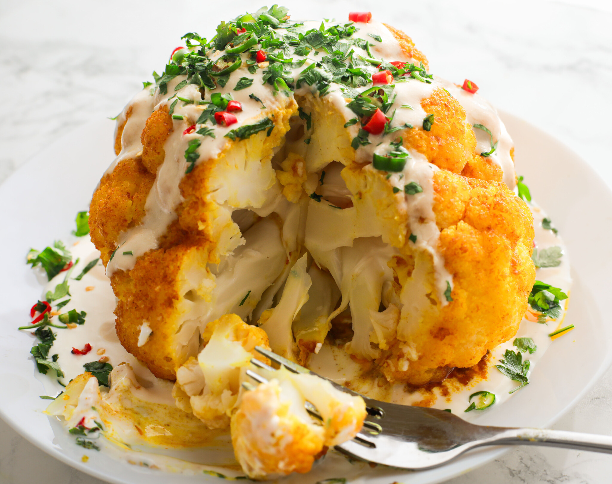 Turmeric Whole Roasted Cauliflower | Sims Home Kitchen