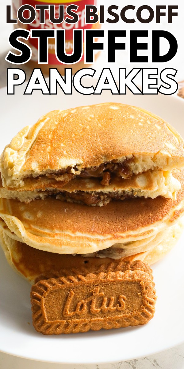 Lotus Biscoff Stuffed Pancakes - Sims Home Kitchen