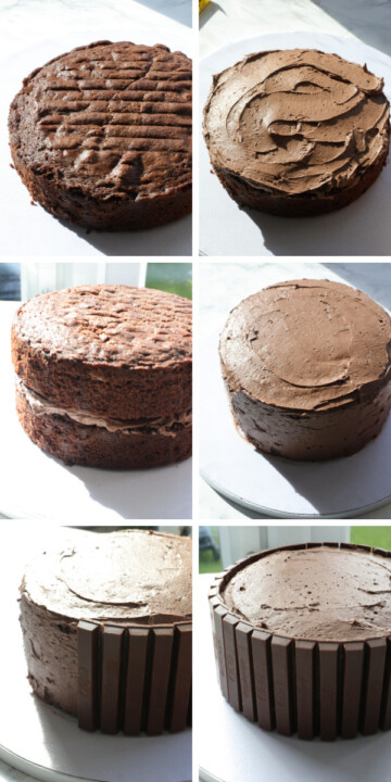 Easy Chocolate Kitkat Cake with Border - Sims Home Kitchen