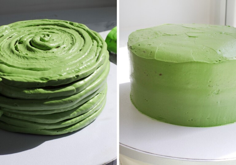 Japanese Matcha Cake with Strawberries and Cream - Sims Home Kitchen