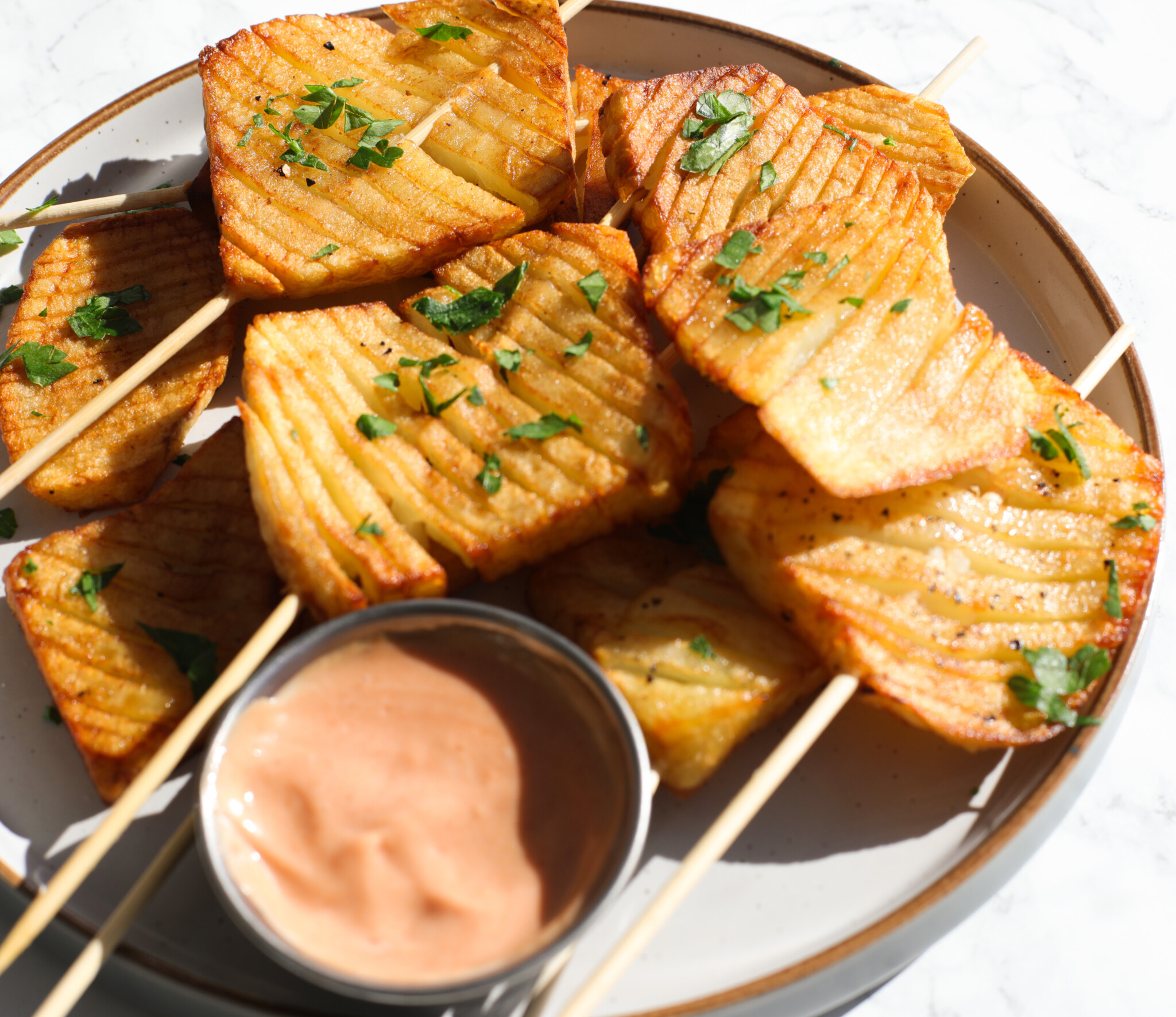 Crispy Accordion Potatoes - Sims Home Kitchen