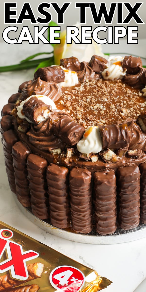 Easy Chocolate Twix Cake - Sims Home Kitchen