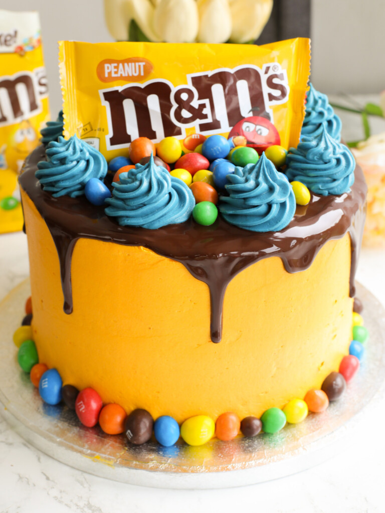 Chocolate Peanut M&M Cake - Sims Home Kitchen