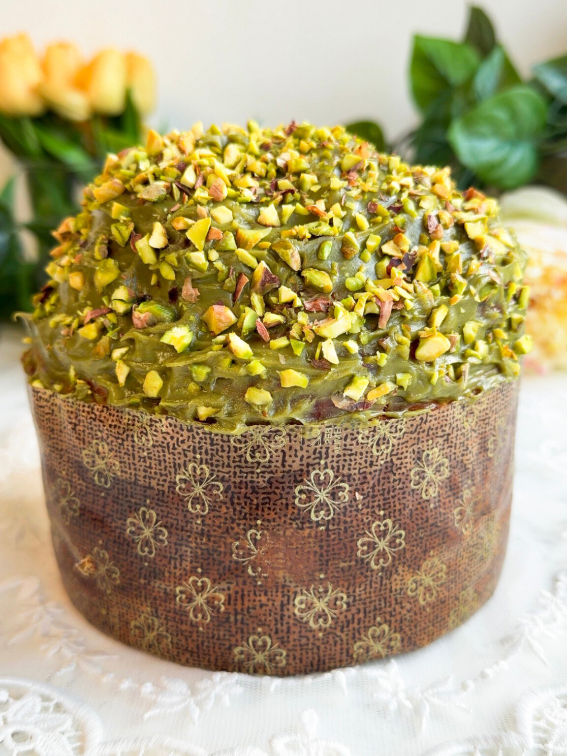Pistachio Stuffed Panettonne - Sims Home Kitchen